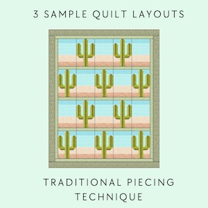 Desert Saguaro Cactus Quilt Block Pdf Pattern - Etsy