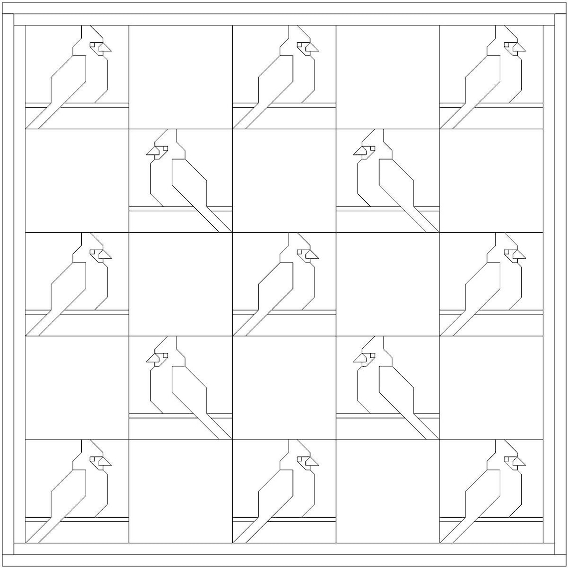 Cardinal Quilt Block Pdf Pattern - Etsy