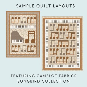 Piano and Music Note Quilt Pattern Pack - Etsy