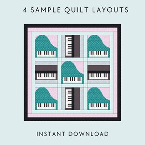 Piano (keyboard) Quilt Block PDF Pattern - Etsy