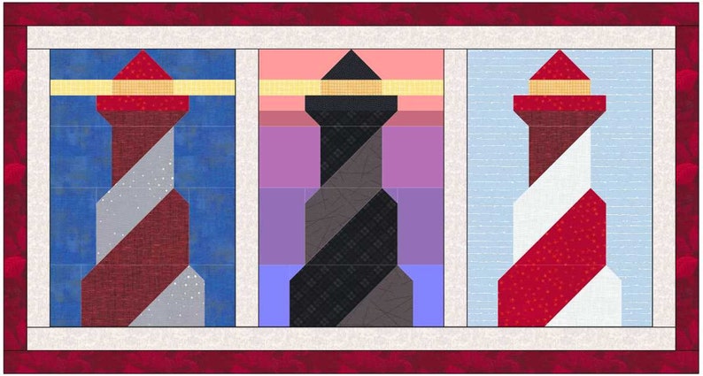 Lighthouse Quilt Block Pdf Pattern - Etsy