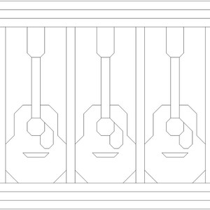 Acoustic Guitar Quilt Block PDF Pattern - Etsy