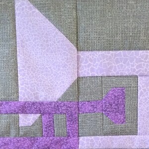 Trombone Quilt Block PDF Pattern - Etsy