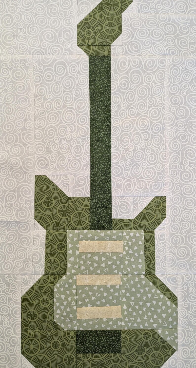 Electric Guitar Quilt Block PDF Pattern - Etsy