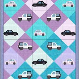 Automobile Quilt Block Pattern Pack. Instant Download of 5 Vehicle ...