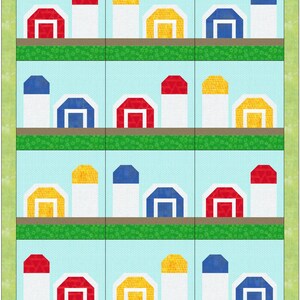 Barn and Silo Quilt Block Pattern - Etsy Canada