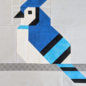 Blue Jay Bird Quilt Block Pdf Pattern - Etsy