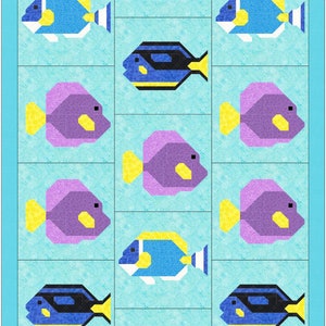 Sea Life Sampler Quilt Pattern Pack Pdf Set of 9 Fish and Ocean ...