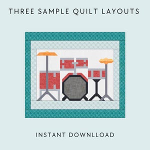 Drum Set Quilt Pattern - Etsy