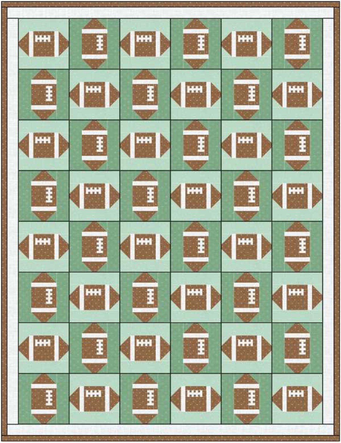 Football Fan Quilt Pattern Pack Downloadable PDF - Etsy
