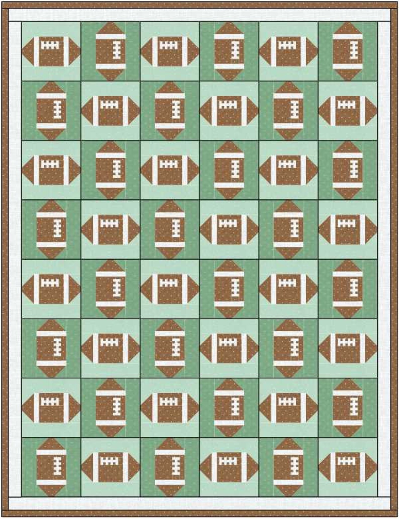 Football Fan Quilt Pattern Pack Downloadable PDF - Etsy