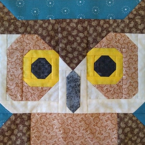Owl Quilt Block Pdf Pattern - Etsy
