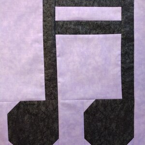 Music Note Quilt Block Pdf Pattern - Etsy