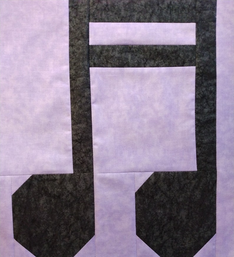 Music Note Quilt Block Pdf Pattern - Etsy