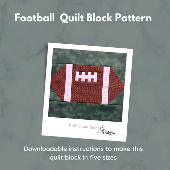 Football Quilt Block PDF Pattern | Etsy
