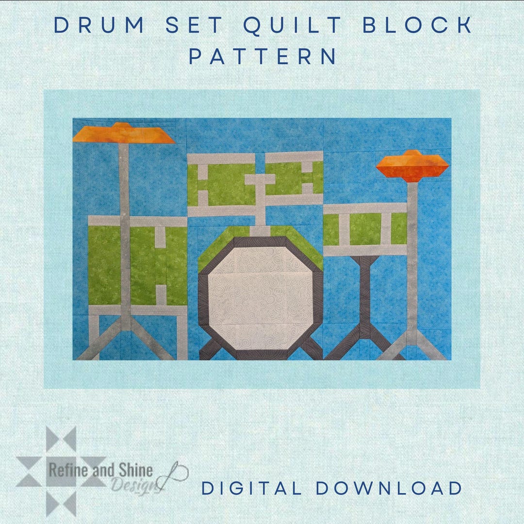 Drum Set Quilt Pattern - Etsy