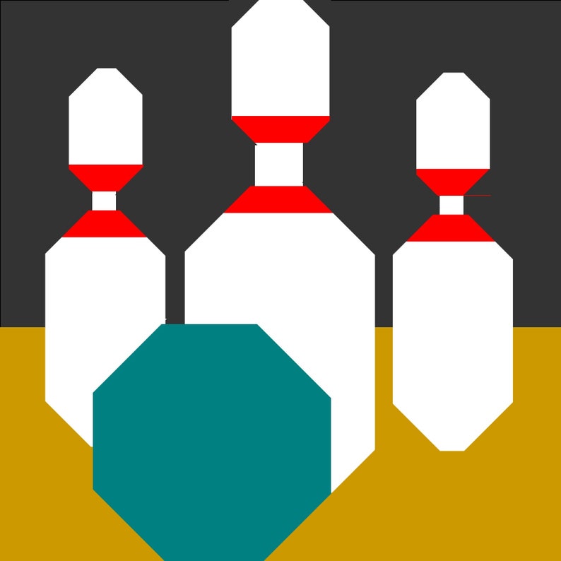 Bowling Quilt Block PDF Pattern | Etsy