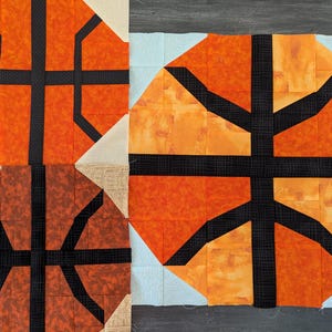 Basketball Quilt Block PDF Pattern - Etsy