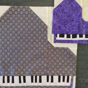 Piano keyboard Quilt Block PDF Pattern - Etsy