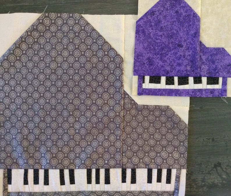 Piano keyboard Quilt Block PDF Pattern - Etsy