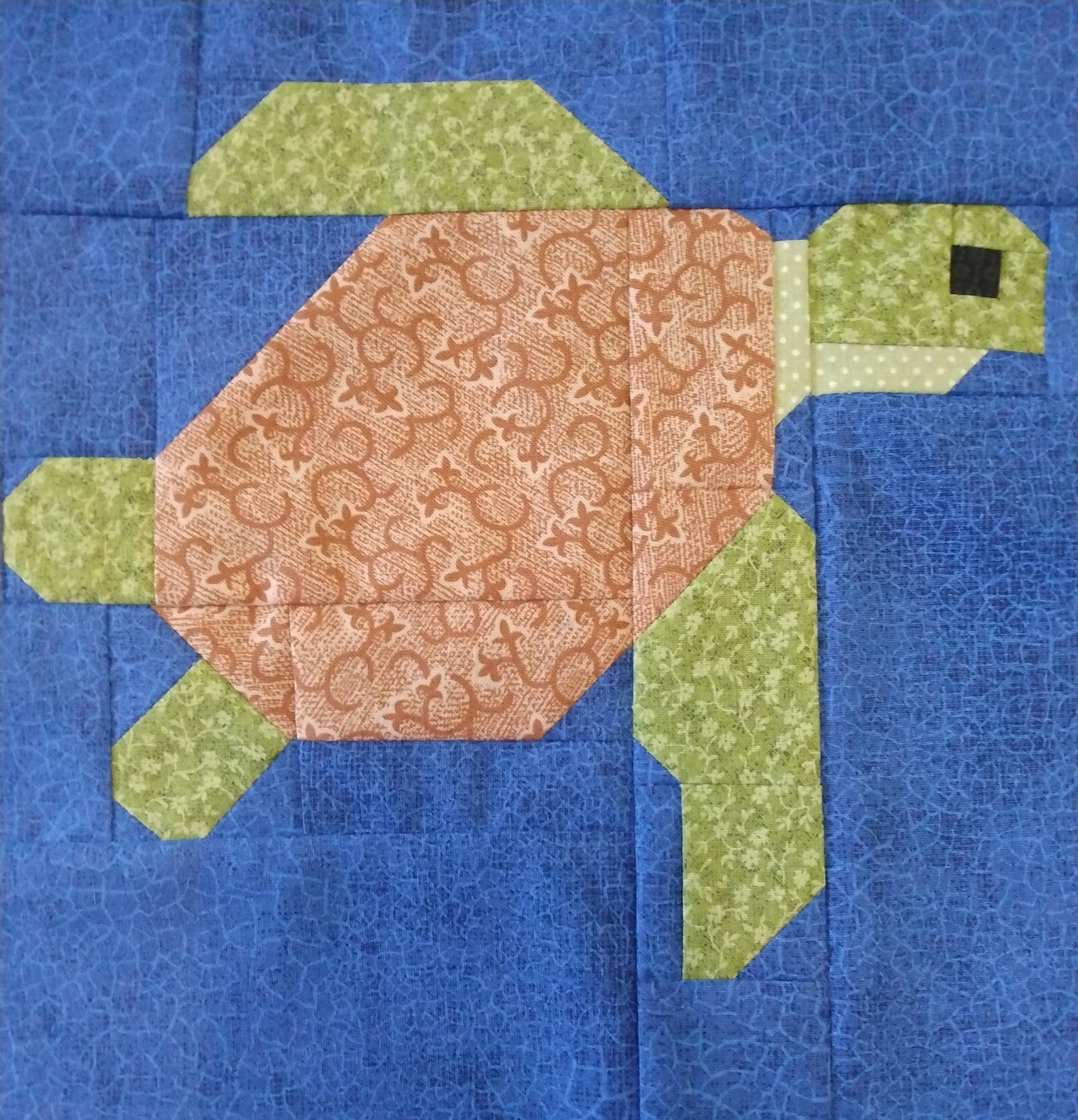 Sea Turtle Quilt Block Pdf Pattern - Etsy