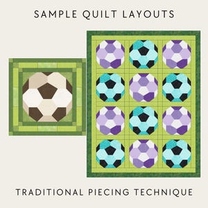 Soccer (football) Quilt Block Pdf Pattern Instant Download - Etsy