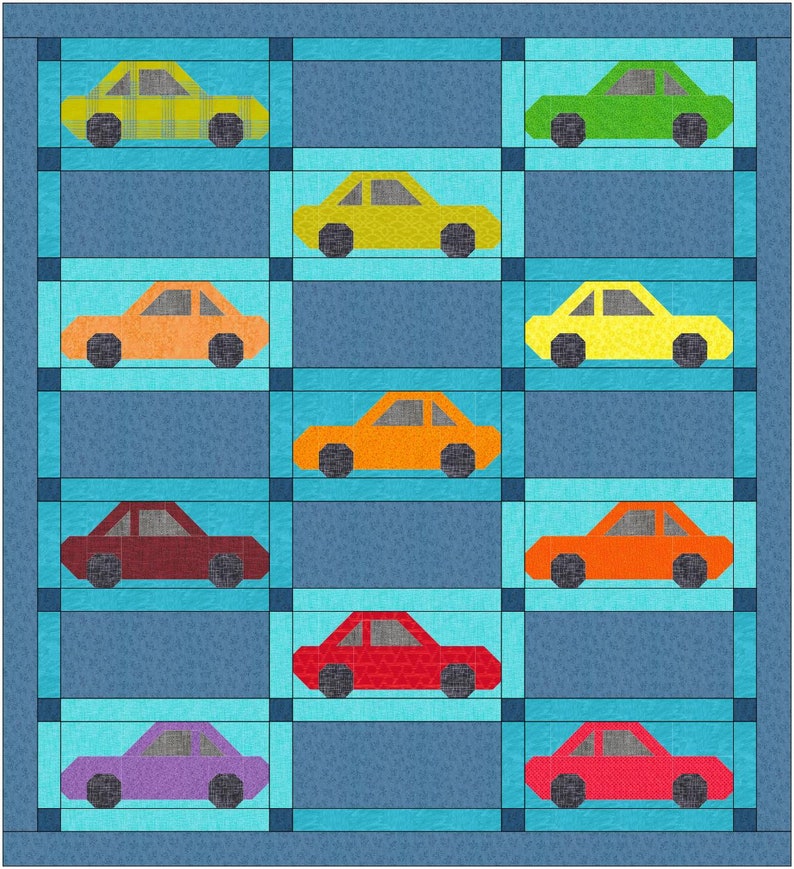 Sports Car Automobile Quilt Block Pdf Pattern - Etsy