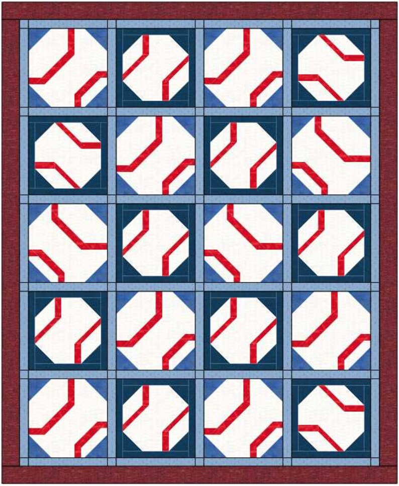 Baseball / Tennis Ball Quilt Block PDF Pattern - Etsy
