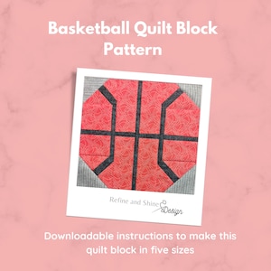 Basketball Quilt Block PDF Pattern - Etsy