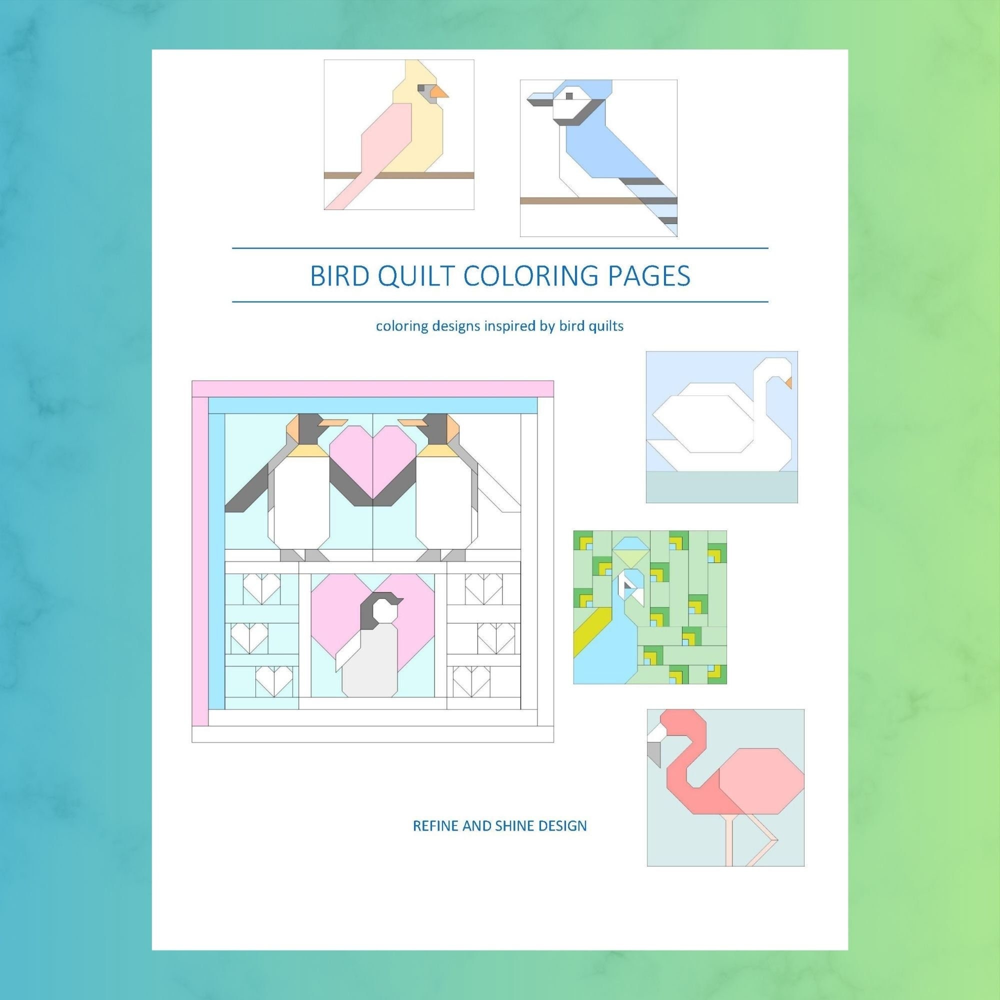 Quilt Coloring Page For Kids