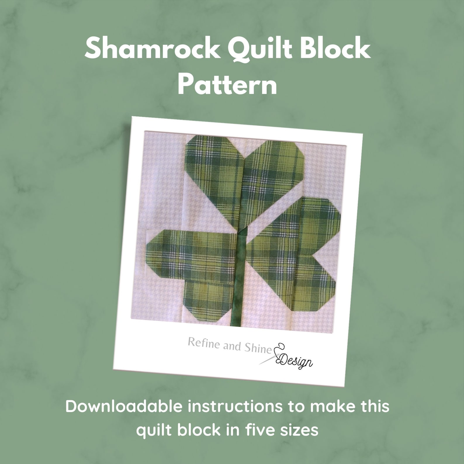 Shamrock Clover Quilt Block PDF Pattern - Etsy