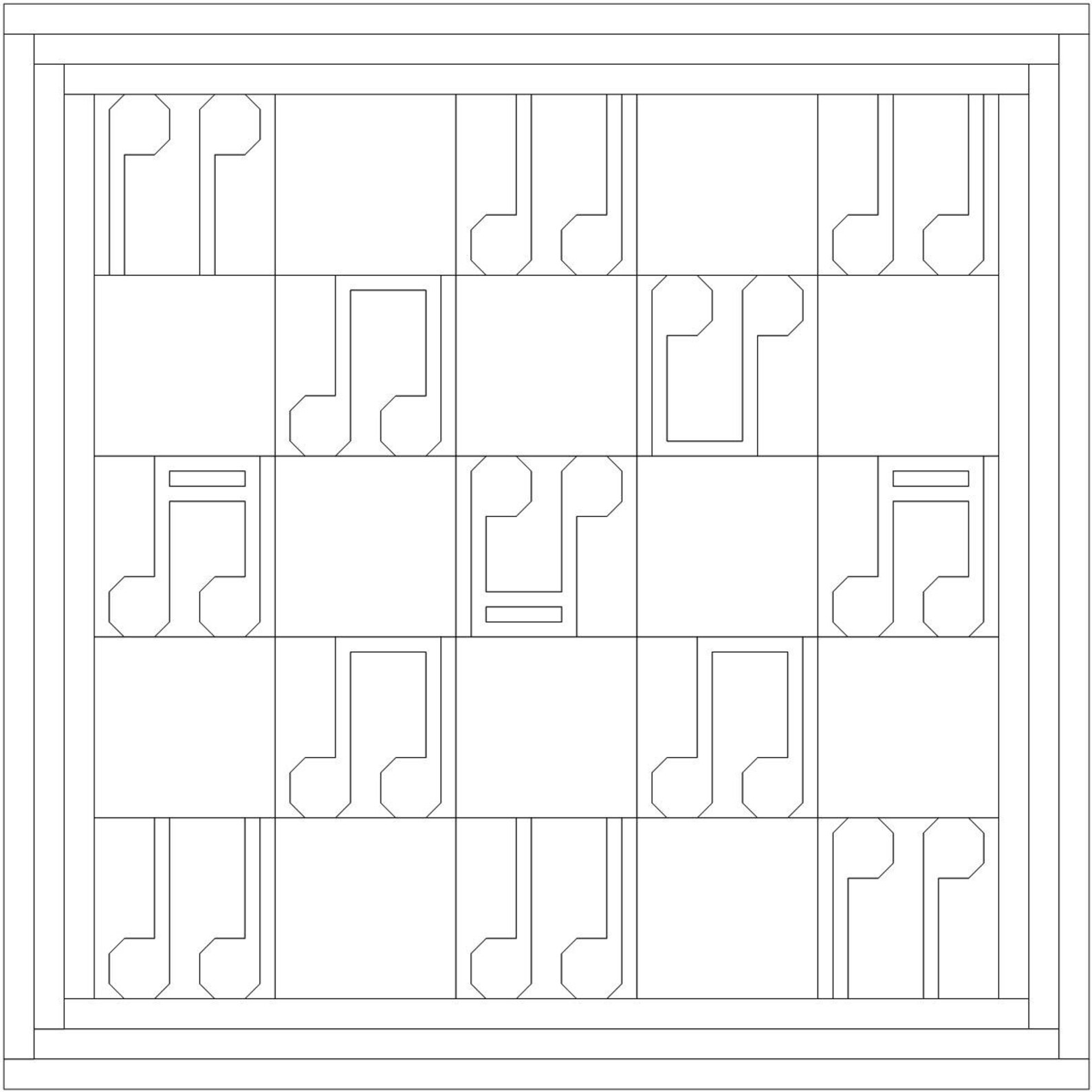 Music Note Quilt Block Pdf Pattern - Etsy