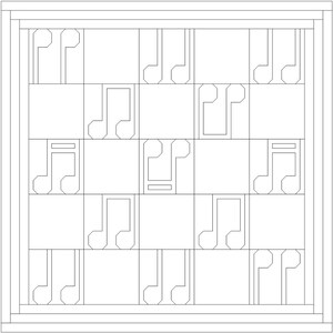 Music Note Quilt Block Pdf Pattern - Etsy