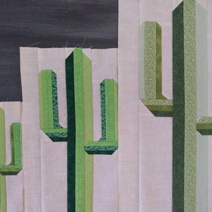 Desert Saguaro Cactus Quilt Block Pdf Pattern - Etsy