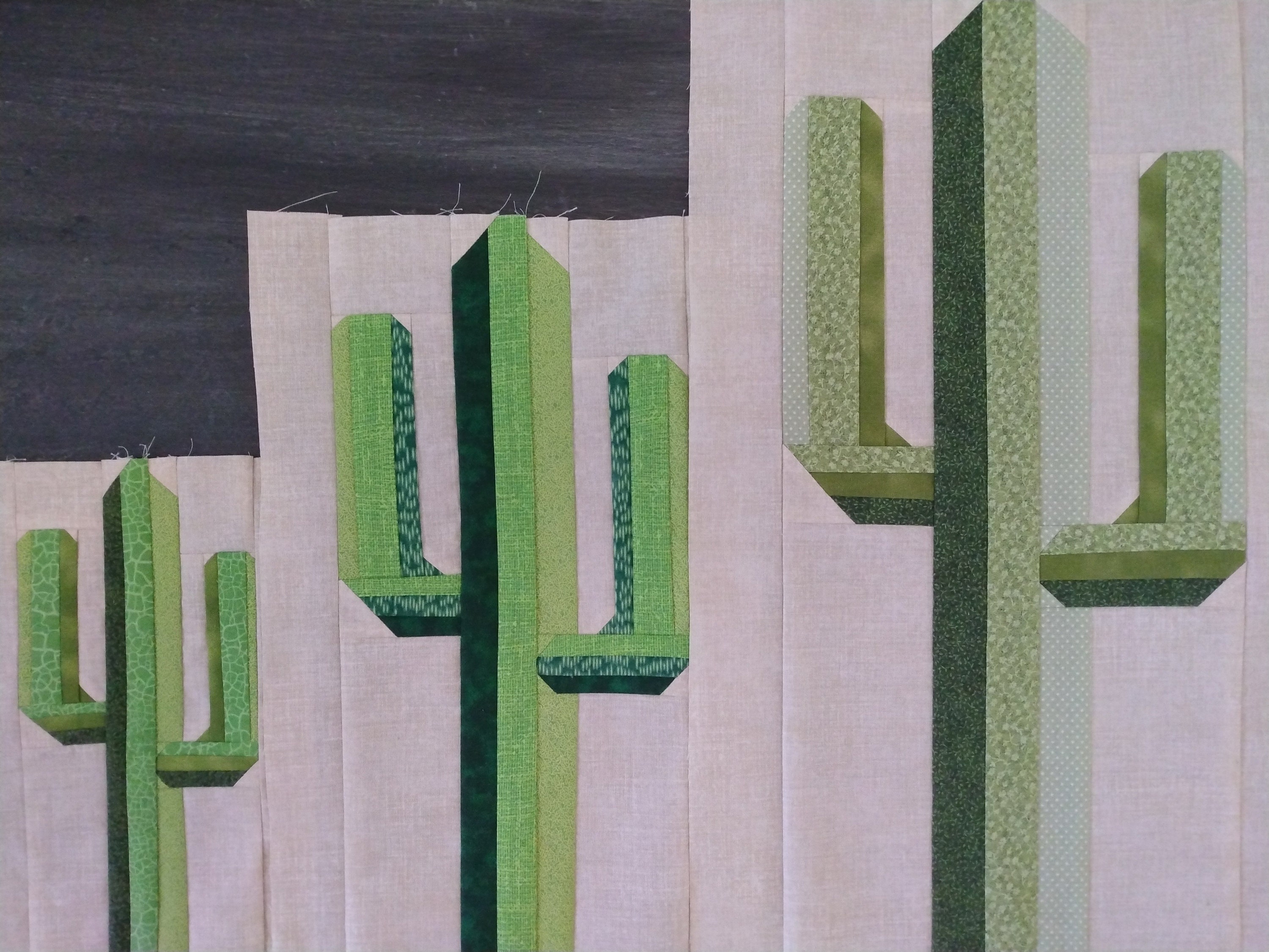 Desert Saguaro Cactus Quilt Block Pdf Pattern - Etsy