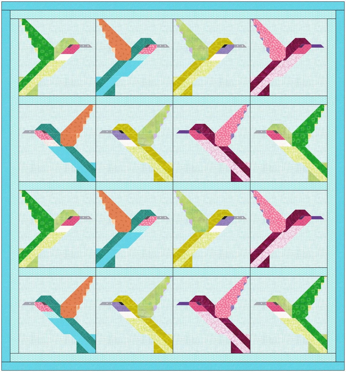 Hummingbird Quilt Block Pattern - Etsy