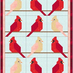 Cardinal Quilt Block Pdf Pattern - Etsy