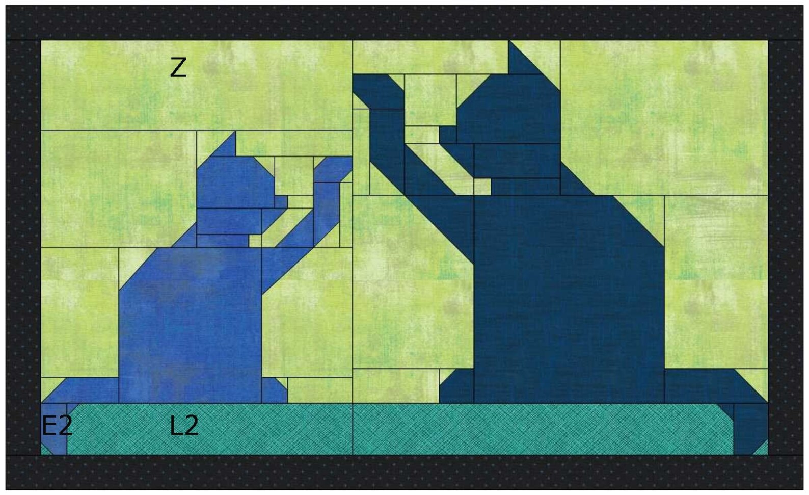 Playful Cat Quilt Block Pdf Pattern - Etsy