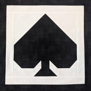 Playing Card Suits Quilt Pattern Pack, Instant Download for Club ...