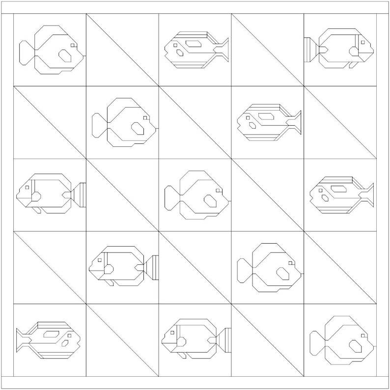 Sea Life Sampler Quilt Pattern Pack Pdf Set of 9 Fish and Ocean ...