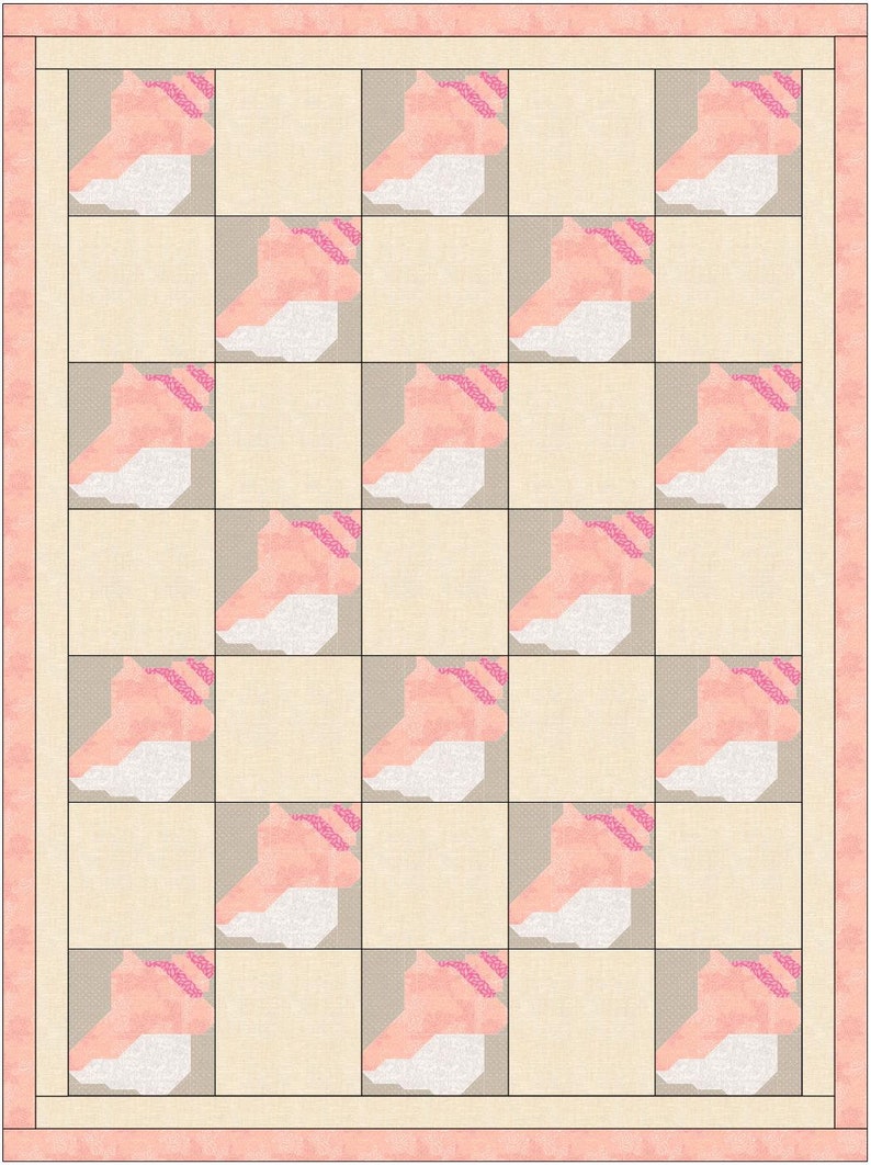 Conch Shell Quilt Block Pdf Pattern - Etsy