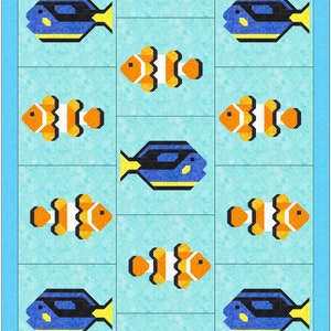 Sea Life Sampler Quilt Pattern Pack Pdf Set of 9 Fish and Ocean ...
