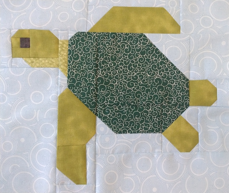 Sea Turtle Quilt Block Pdf Pattern - Etsy