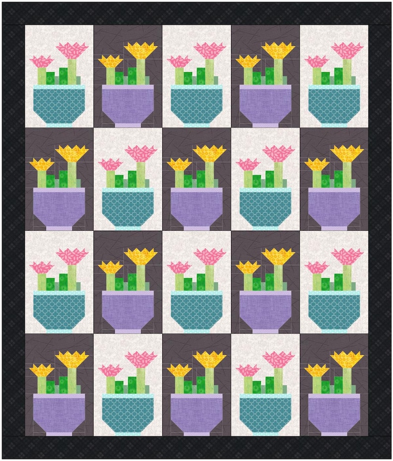 Succulent Sampler Quit Block Pattern Pdf Digital Download - Etsy