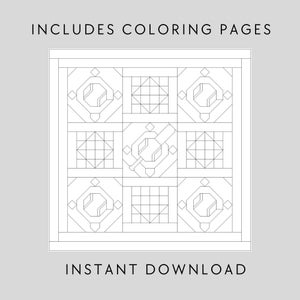 Baseball Field Homerun Quilt Block PDF Pattern - Etsy