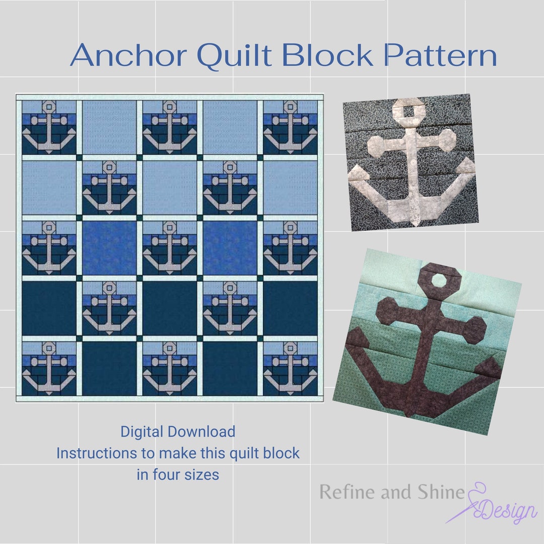 Anchor Quilt Block PDF Pattern - Etsy