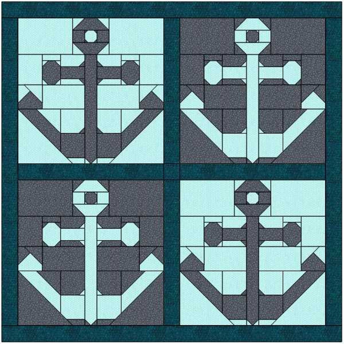 Anchor Quilt Block PDF Pattern - Etsy