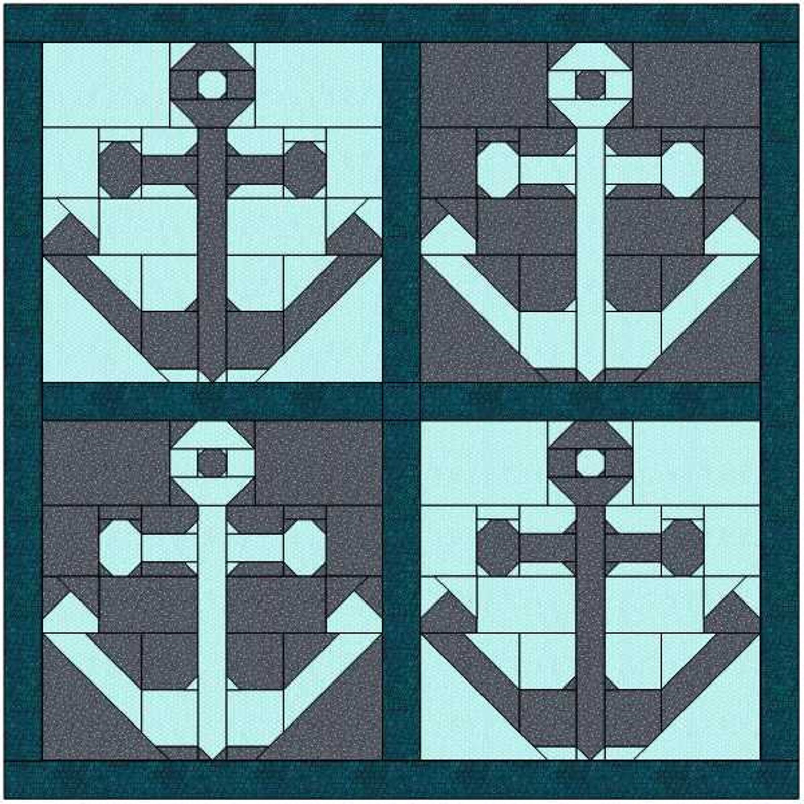 Anchor Quilt Block PDF Pattern - Etsy