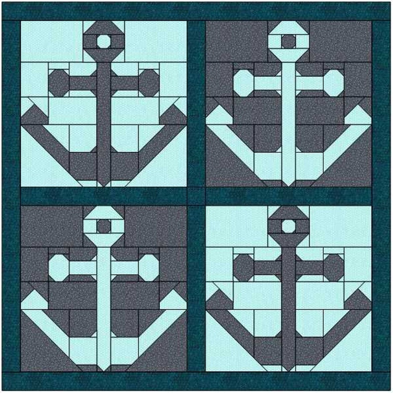 Anchor Quilt Block PDF Pattern - Etsy