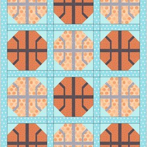 Basketball Quilt Block PDF Pattern - Etsy